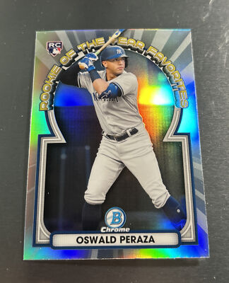 2023 Bowman Chrome Baseball Oswald Peraza RC ROY Favorites ROYF-13 NY ...