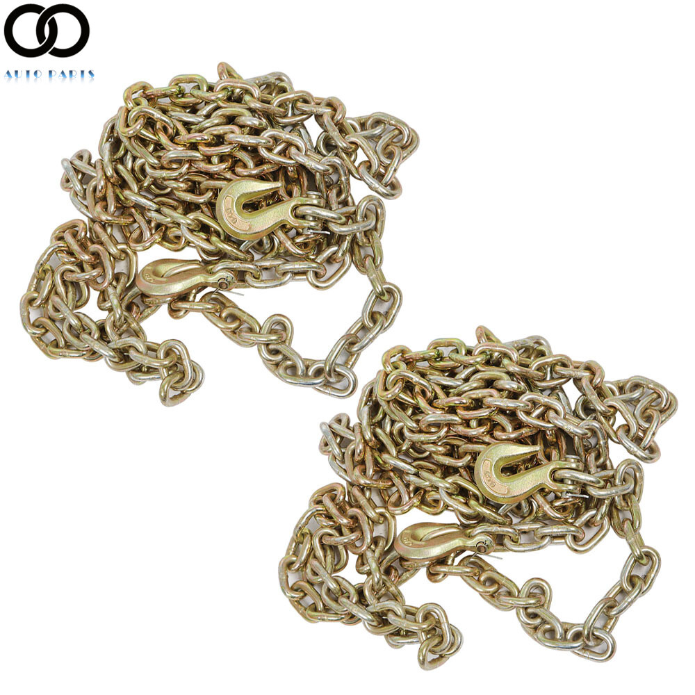 3/8"X20' G70 Tow Chain Tie Down Binder Chain Flatbed Truck Trailer ...