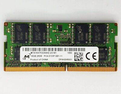 Micron 16GB DDR4 Laptopspeicher 2RX8 PC4-2133P MTA16ATF2G64HZ-2G1B1 | eBay