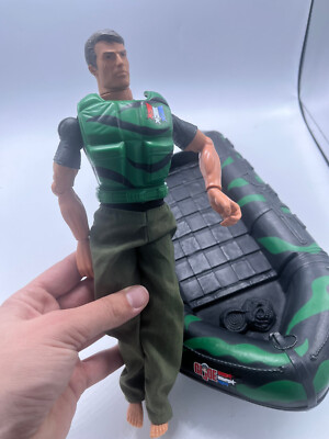 GI Joe Army Ranger Navy Seal Raft Boat with Figure with Life Jacket Pre ...