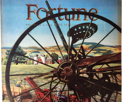 John Atherton Farm Tractor Vintage 1943 Fortune Magazine Cover Only Art ...