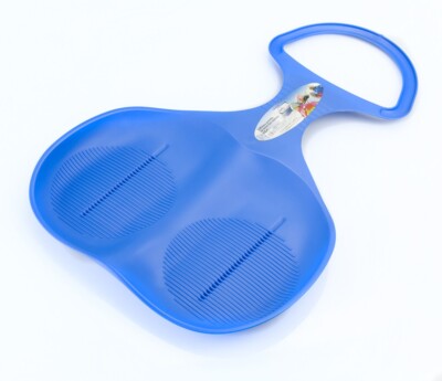Slittino da neve a forma di paletta con manico in plastica BLU Bodyline ...