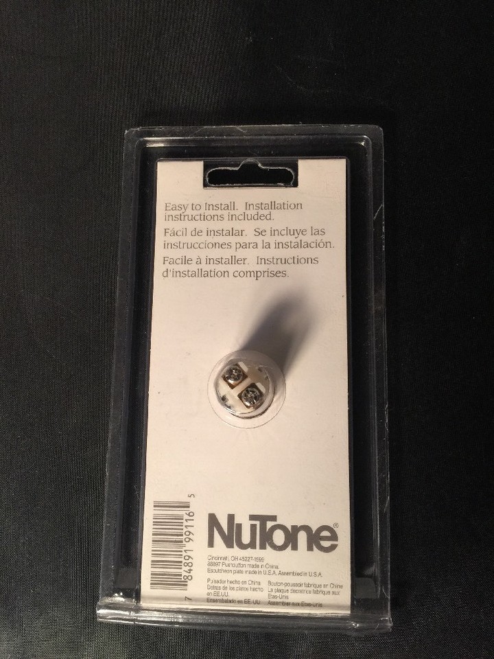nutone doorbell pb-39lpb,lighted pushbutton,solid brass,size 2-3/4" | eBay