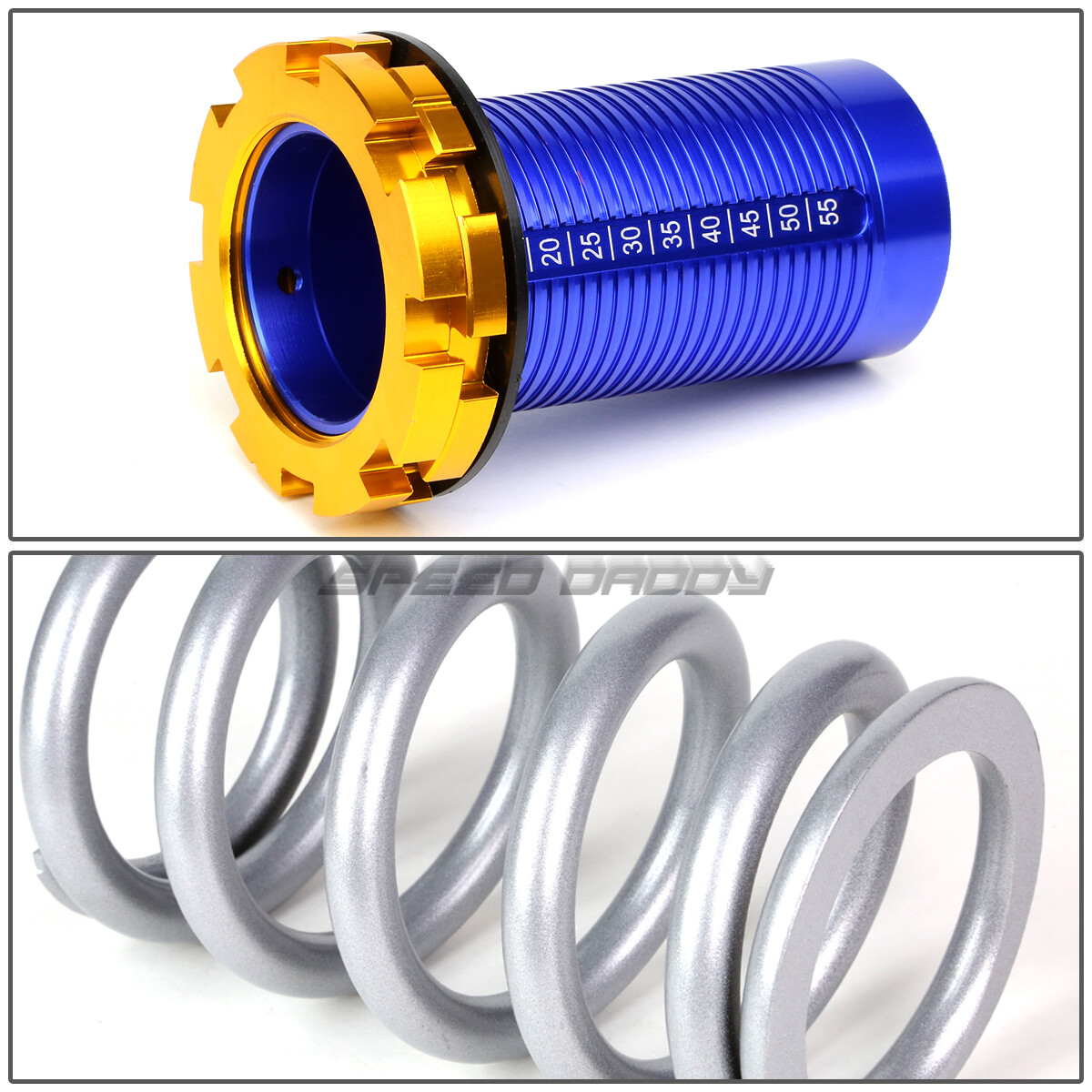 FOR 88-00 EK EG EJ/DC 1-4" LOWERING SCALED SUSPENSION COILOVER SILVER ...