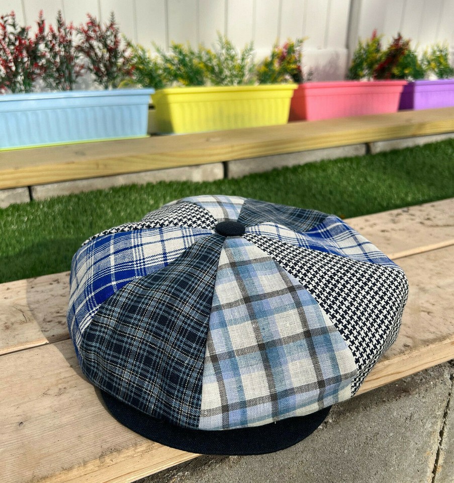 Emstate European Linen 8 Panel Applejack Newsboy Cap Made in USA Many ...