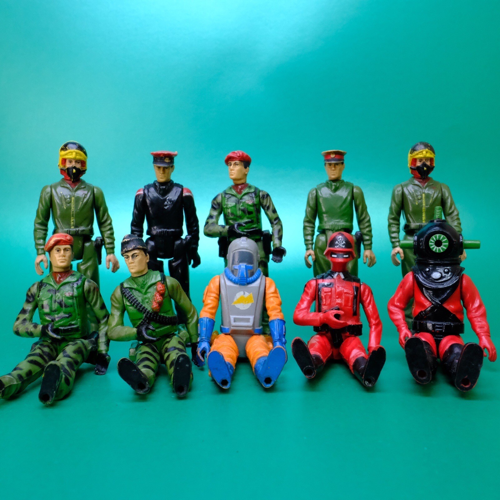 Vintage Action Force Figures Lot Of Ten Palitoy Bundle Job Lot GI Joe ...