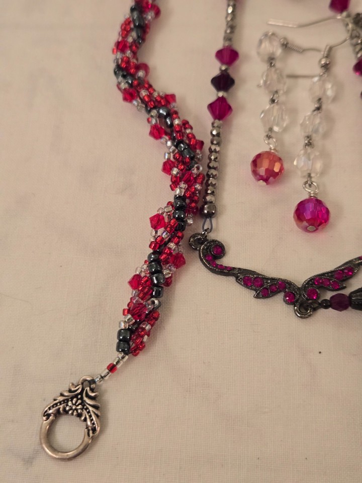 Jewelry lot Jane Stone necklace brooch handcrafted bracelets earrings ...
