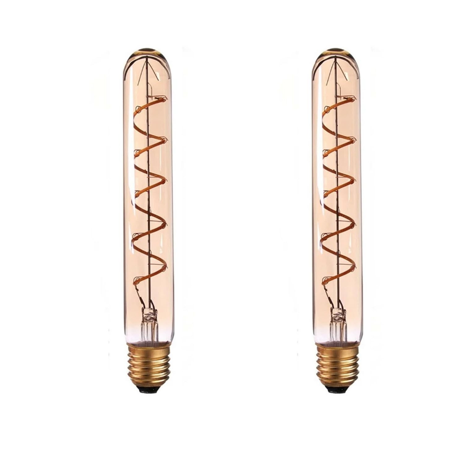 Modern Tubular T9/T185 Long Light Bulb E26 Edison Screw Amber Glass ...