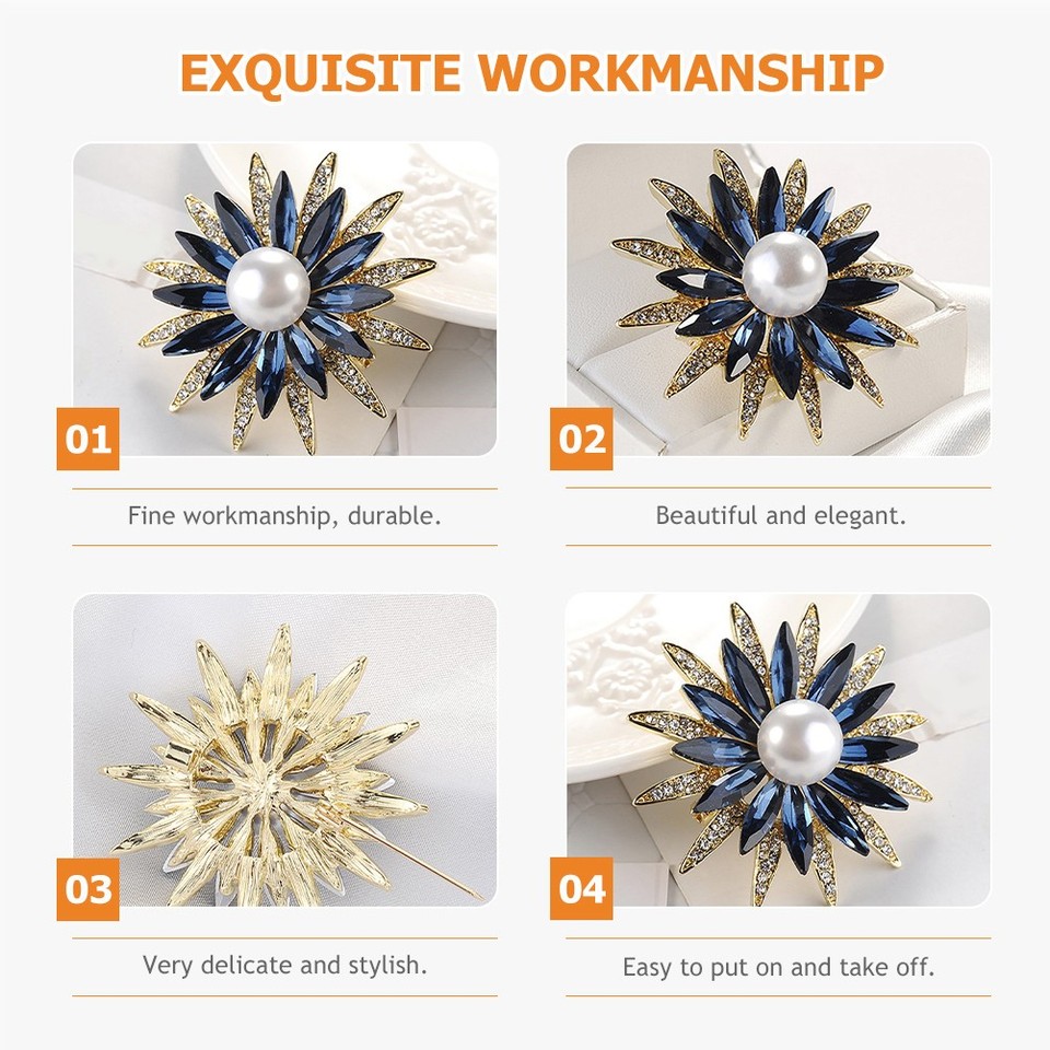 Decorative Crystal Brooch Pin for Women Everyday Fashion Accessory ...