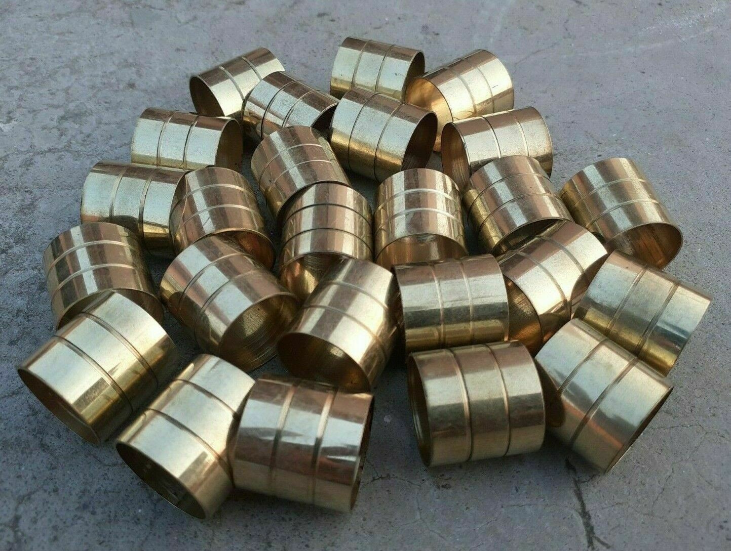 Lot of 25 PCs Solid Brass Designer Collars For Wooden Walking Stick ...