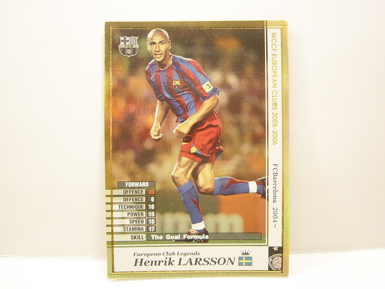 Panini WCCF 2005-06 LE Henrik Larsson 1971 Sweden No.7 FC Barcelona ...