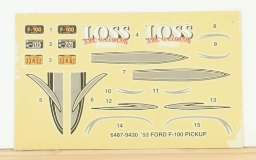 Model kit Decal Sheet 53 Ford F-100 Pick-up unused P28 | eBay