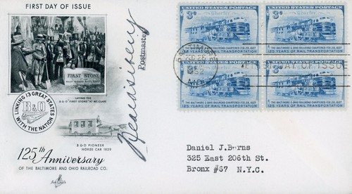 US 1006 Baltimore & Ohio Railroad 125th Anniversary FDC Artcraft | eBay