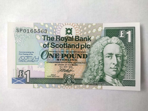 RARE - Royal Bank of Scotland £1 Note - Scottish Parliament - 12th May ...