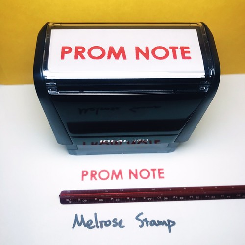 Prom Note Rubber Stamp Red Ink Self Inking Ideal 4913 | eBay