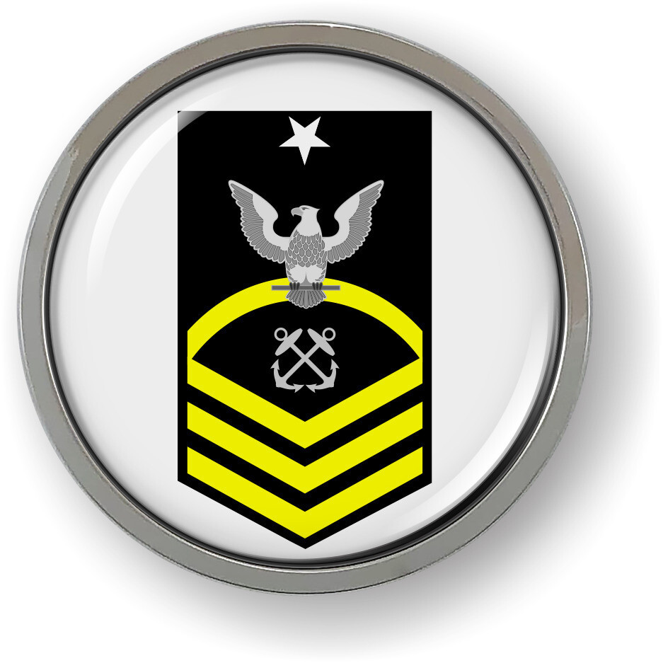 U.S. Navy Enlisted Ranks & Insignias, Emblems, Car Stickers CHROME ...