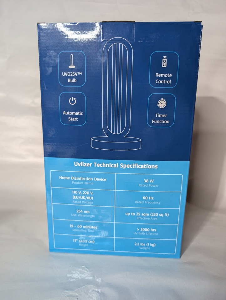 Uvlizer uv0254 Home Disinfection Device New Light to Disinfect air and ...