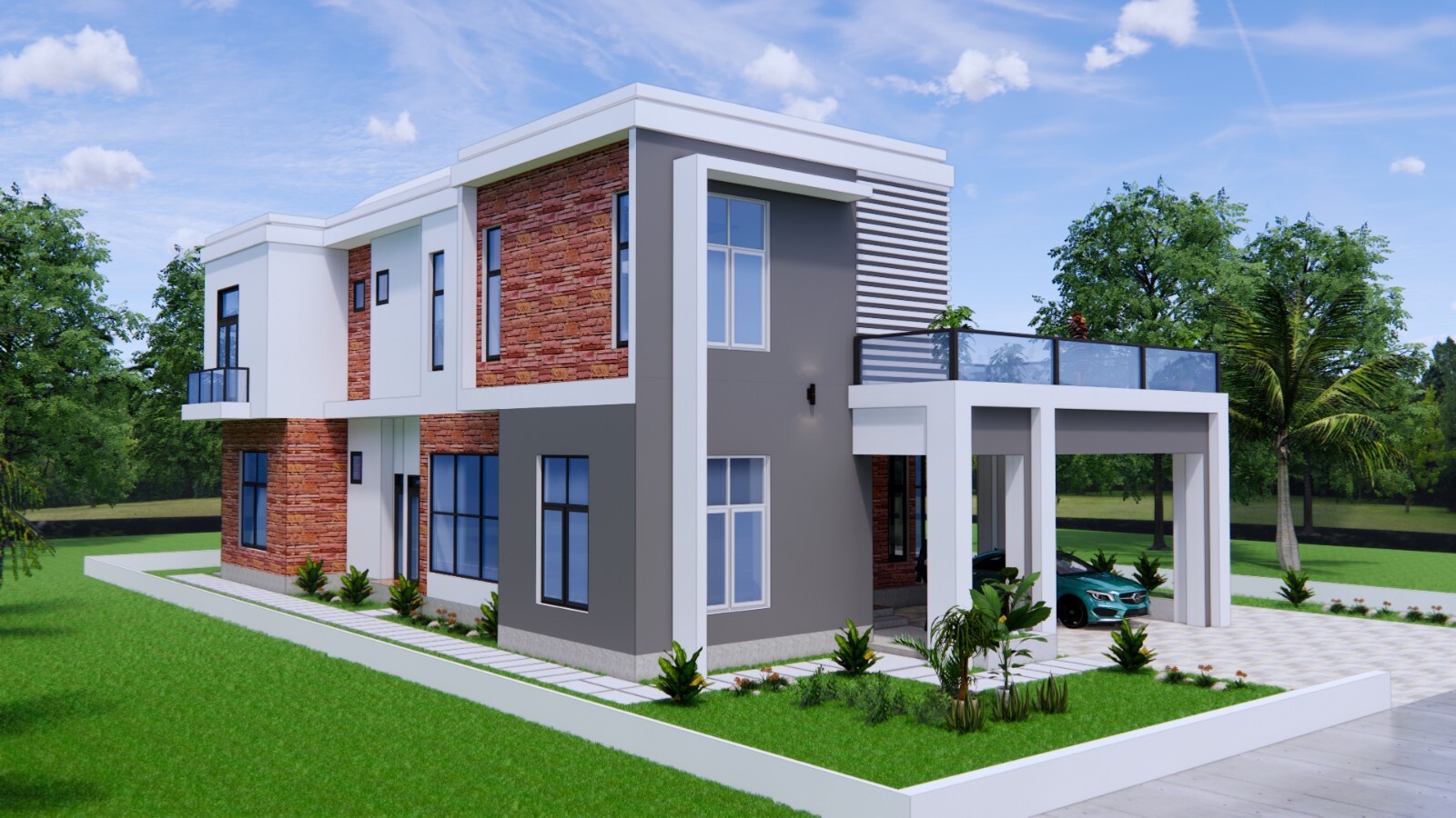 38x70 House Plan 11.5x21 Meter 3 Bed 5 bath Slab Roof PDF Plan (A4 Hard ...