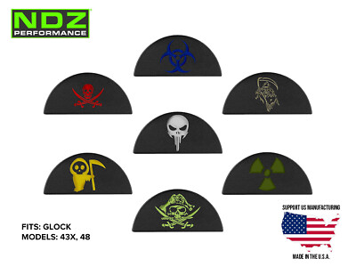for Glock 43X 48 Grip Frame Plug Aluminum Color Filled Laser Engraved ...