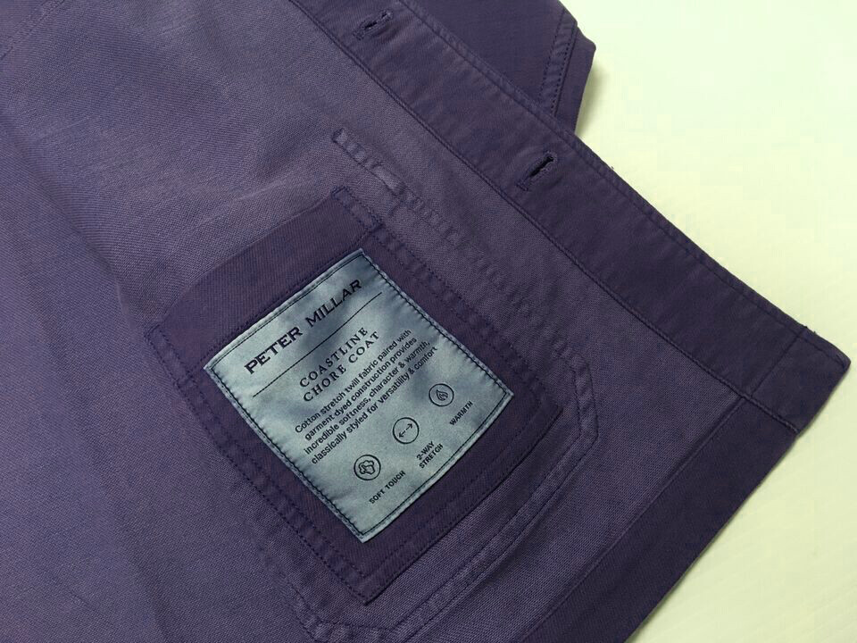 Peter Millar Indigo Dyed VTG Distressed Stretch Golf Overshirt Chore ...