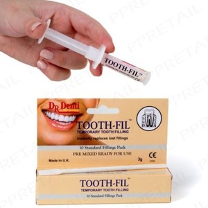 GENUINE Dr DENTI TOOTH FIL TEMPORARY FILLING Dental Hole Repair Kit ...