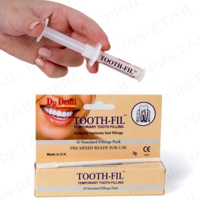 GENUINE Dr DENTI TOOTH FIL TEMPORARY FILLING Dental Hole Repair Kit ...