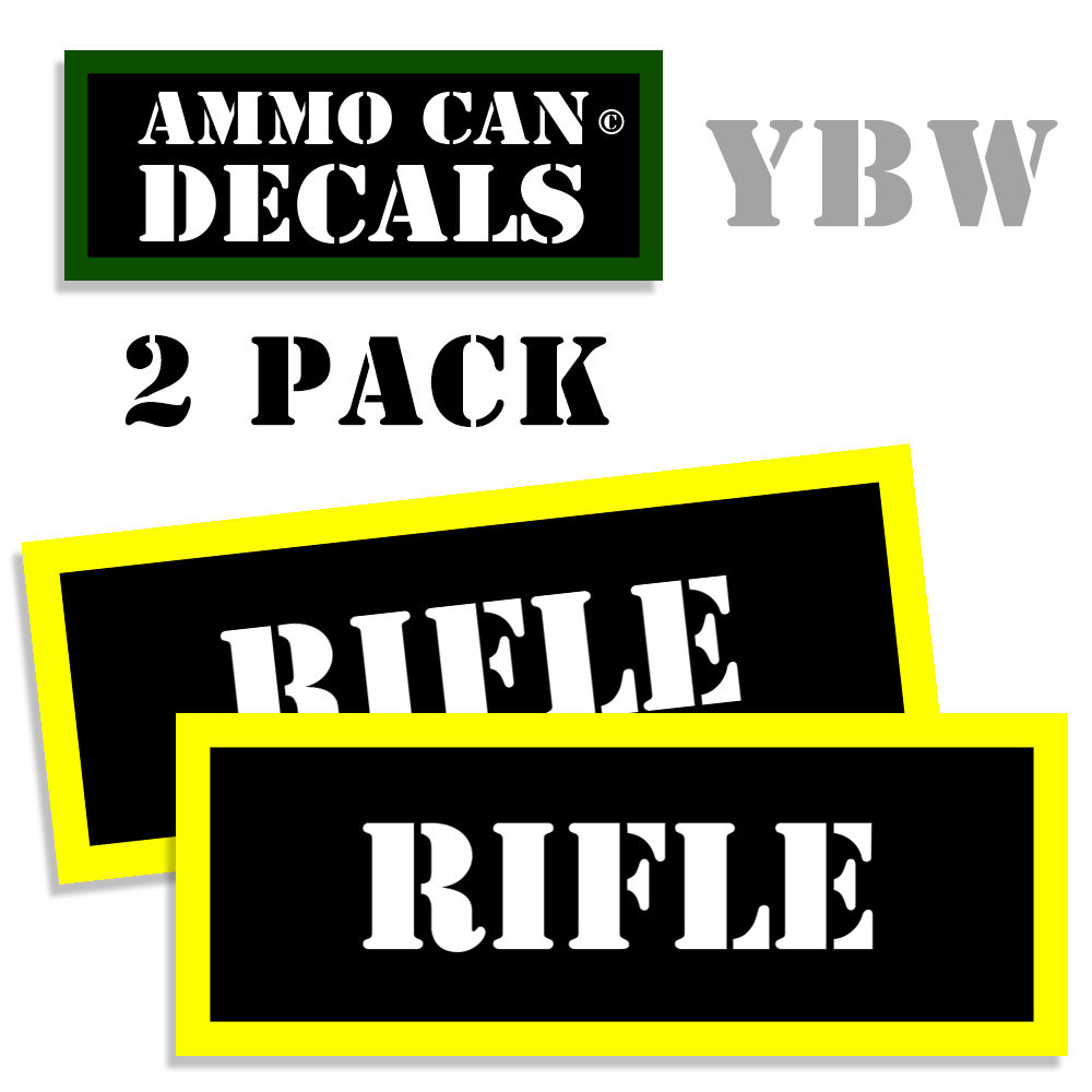 RIFLE Ammo Label Decals Box Stickers decals - 2 Pack BLYW | eBay