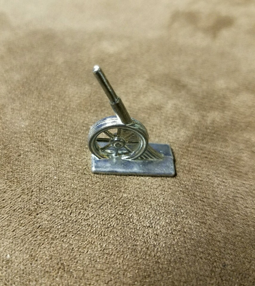 Cannon Token Monopoly Replacement Piece Part Art Crafts Collage Silver ...