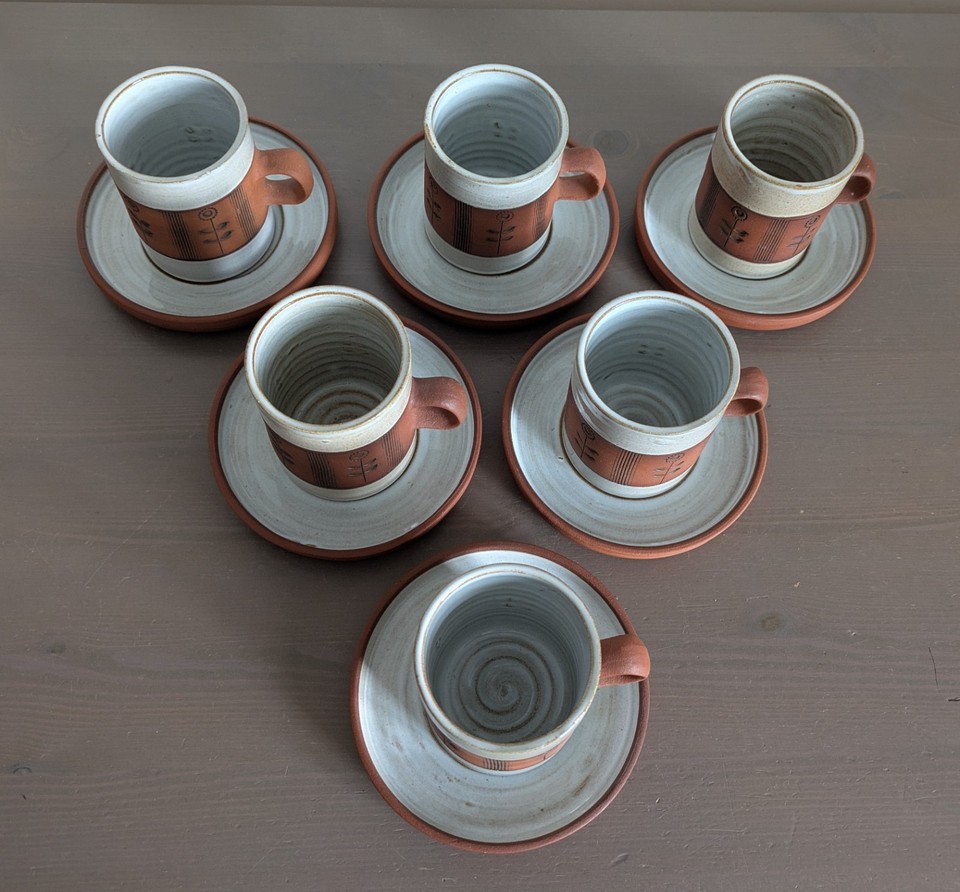 Vintage Fifteen Piece Gordon Fox Kentmere Pottery Coffee / Tea Set ...