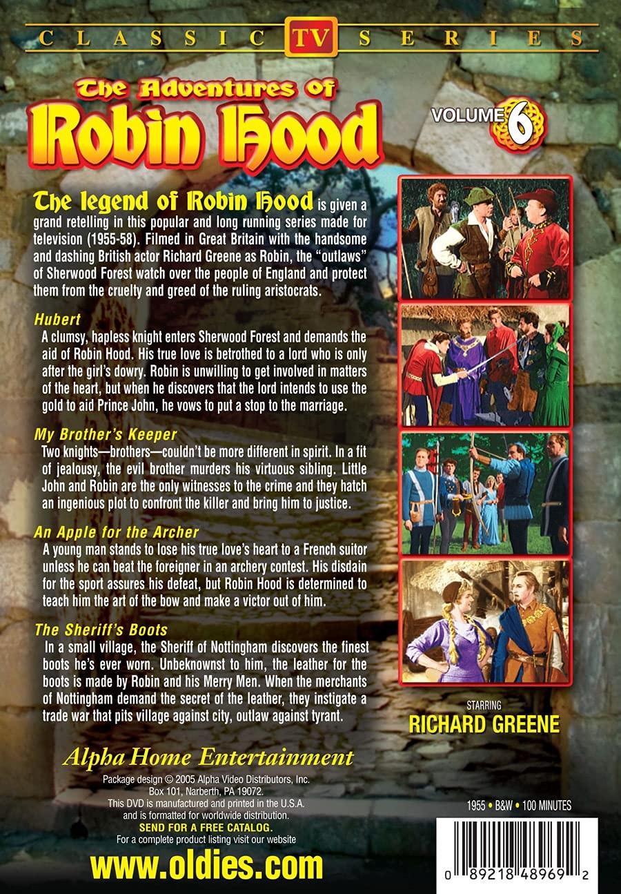 The Adventures of Robin Hood, Vol. 6 (DVD) Greene Richard Woolf Victor ...