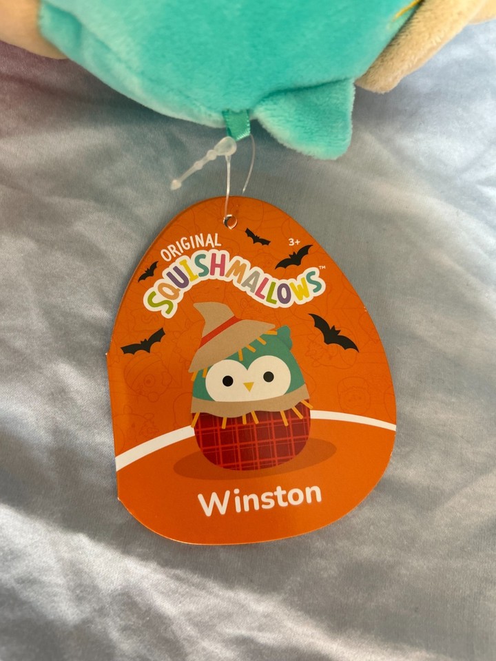 (NEW) 5" Squishmallow Toy - Fall / Halloween Blue Owl (Winston) With ...