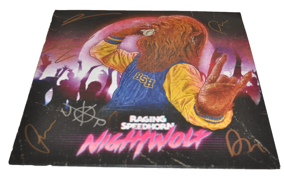 Raging Speedhorn Night Wolf Vinyl Neon Pink LP Signed Nightwolf | eBay UK