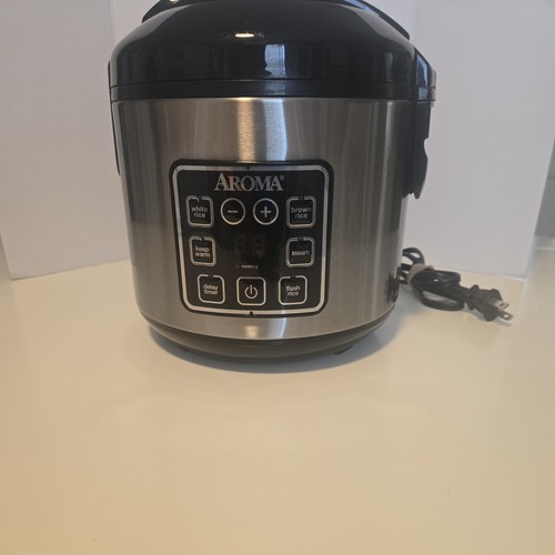Aroma Digital Cool-Touch Rice Grain Cooker/ Food Steamer, Stainless 4 ...