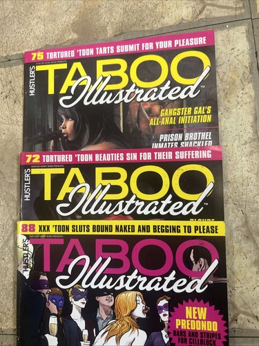 Lot of 3 Hustlers TABOO Illustrated Magazines 72 75 88 | eBay