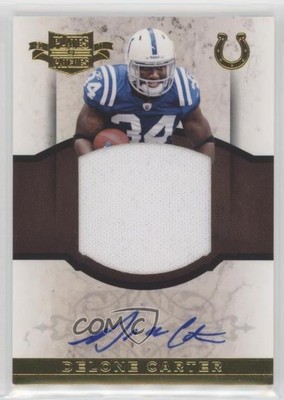 2011 Panini Plates & Patches Signatures /10 Delone Carter #12 Auto RC ...