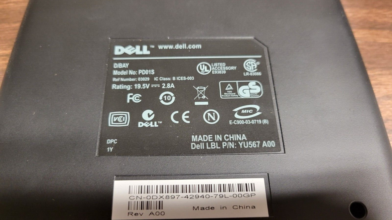 Dell PD01S External DBay USB Drive Enclosure with 5W299-A01 DVD-ROM | eBay