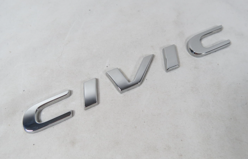 16-21 Honda Civic Emblem Rear Trunk Chrome Badge Nameplate Letters ...