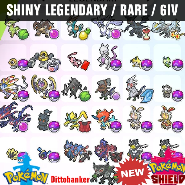 Shiny Legendary Pokemon Sprites