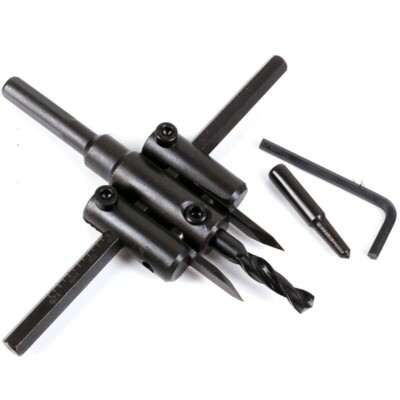 Adjustable Circle Hole Cutter Wood Drywall Drill Bit Saw Round Cutting ...
