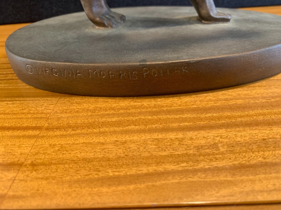 VIRGINIA MORRIS POLLAK PLASTER SCULPTURE NUDE WOMAN ON TOES 16.75 " IN ...