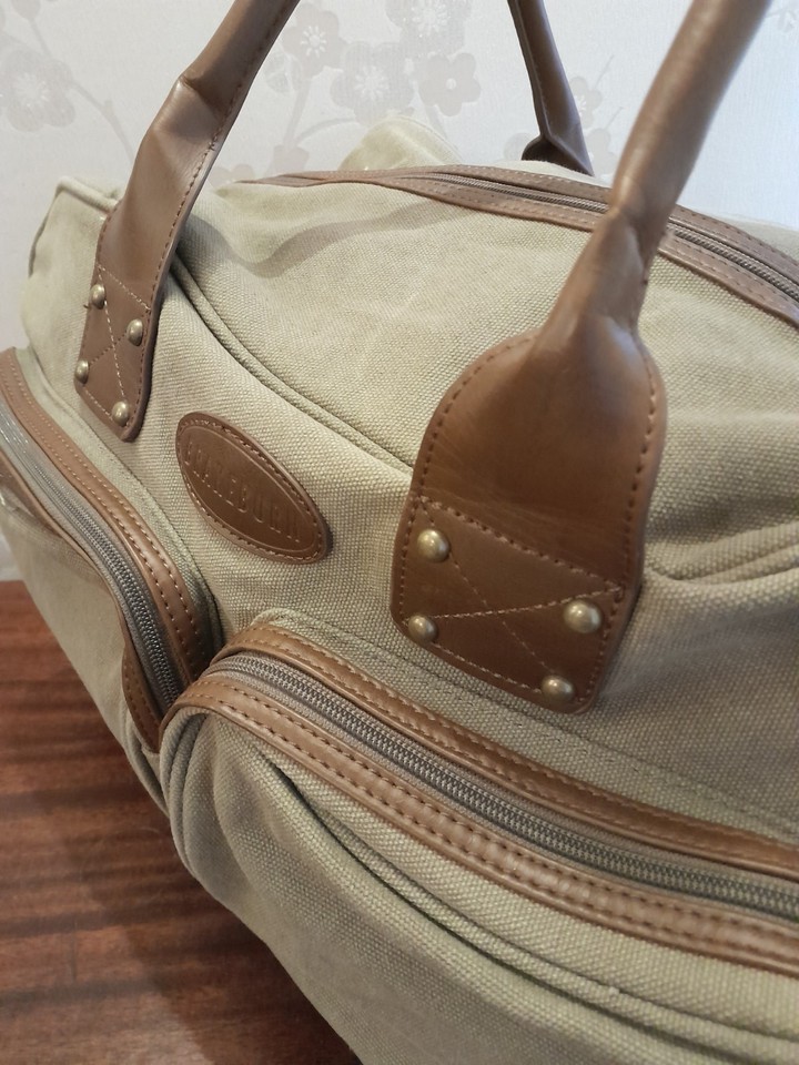 Brakeburn Canvas Weekend Bag Green Luggage Mens Duffle Holdal | eBay UK