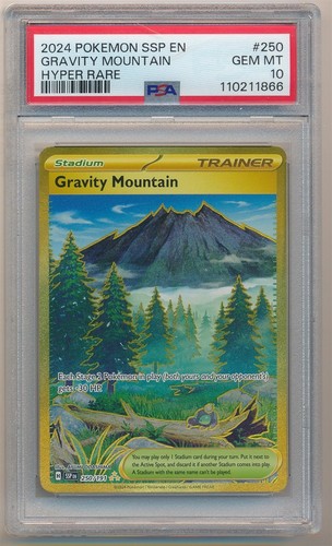 GRAVITY MOUNTAIN 2024 POKEMON SSP EN HYPER RARE #250 PSA 10 GEM MINT | eBay