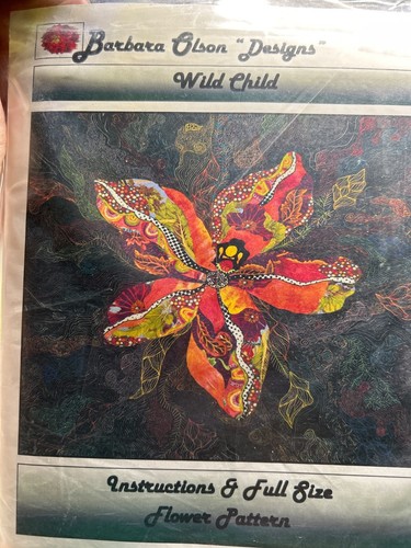 Barbara Olson Designs Flower Quilt Pattern Wild Child (Has Writing On ...