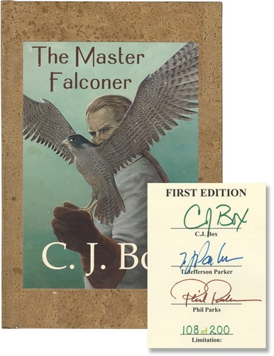 C J Box MASTER FALCONER Limited Edition signed by Box Parker and Parks ...