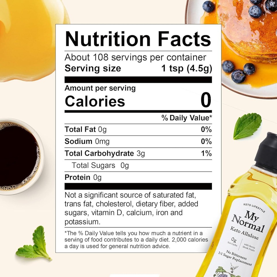 My Normal Keto Allulose 17.1 Fl Oz - Allulose Monk Fruit and Stevia ...