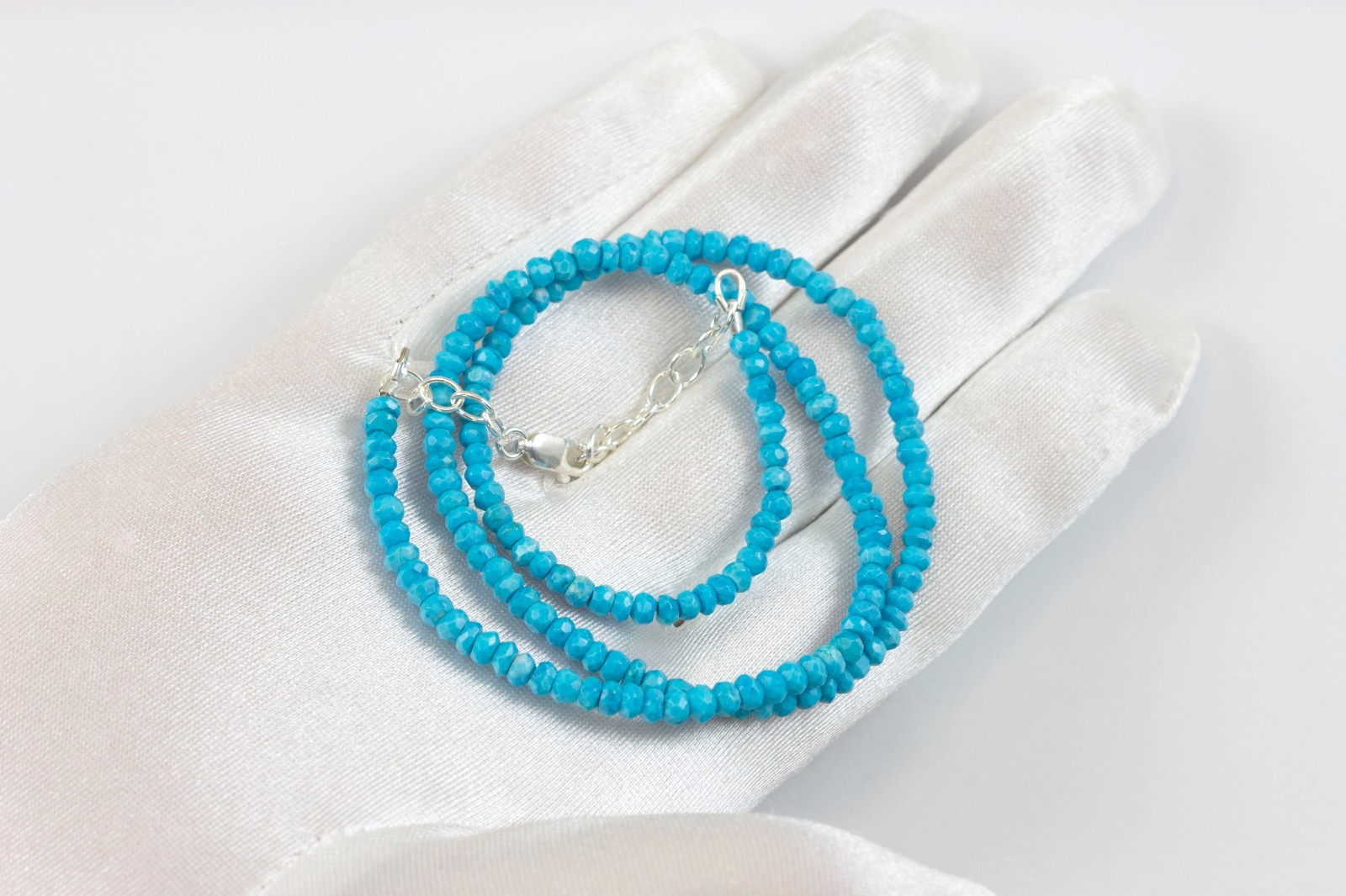 Turquoise Necklace Natural Blue 14k Gold Fill or Sterling Silver Solid ...