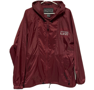 Vintage Jansport WSU Washington State Cougars Full Zip Windbreaker ...