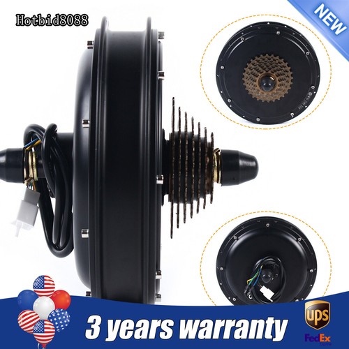 Brushless Gearless Threaded Hub Motor for Electric Bicycle E-bike Rear ...