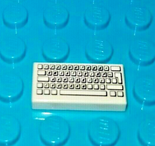 LEGO Keyboard Computer Minifigure Tool Gear 1X2 Qwerty PC Science ...