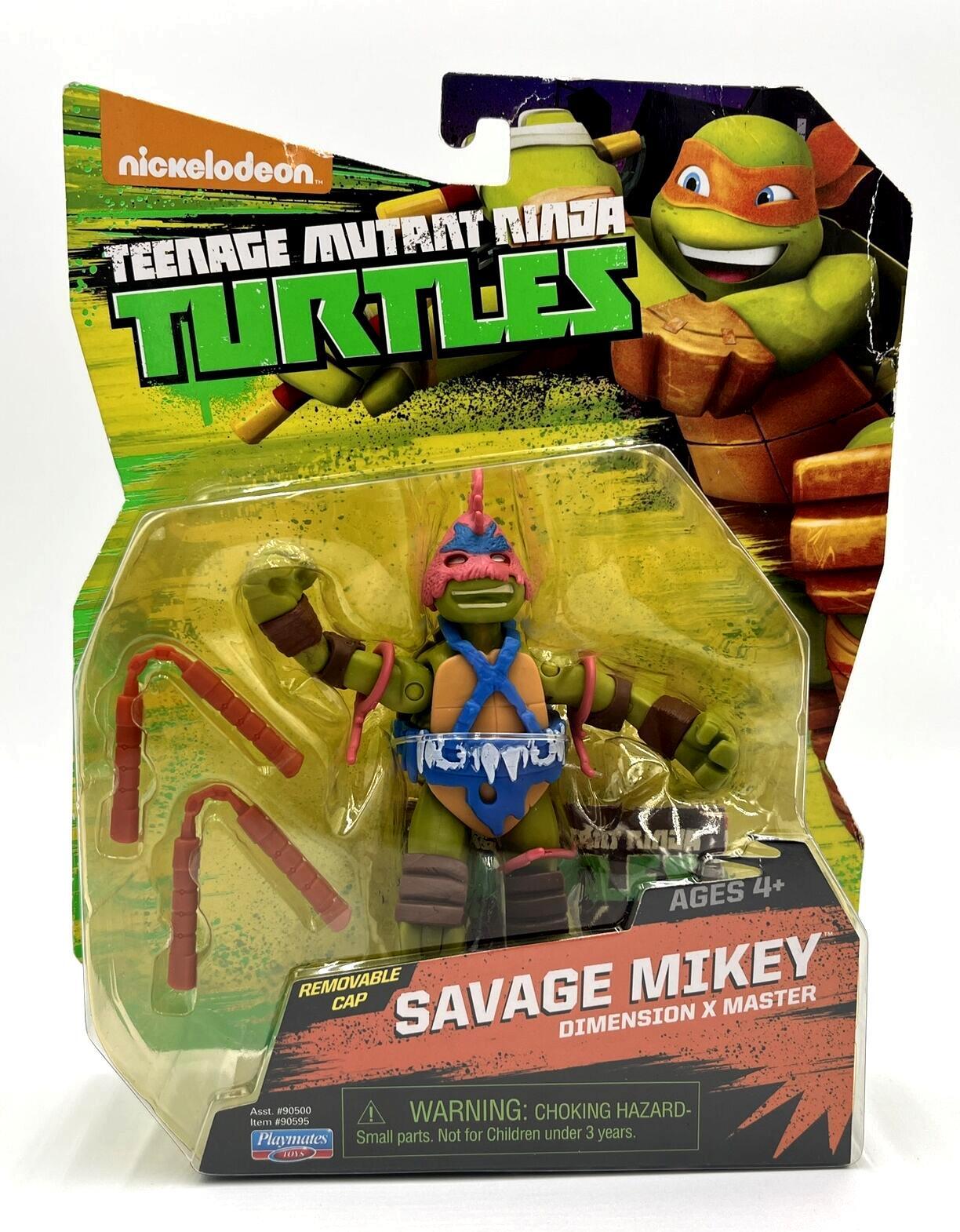 Teenage Mutant Ninja Turtles Savage Mikey Figure 2015 TMNT Dimension X ...